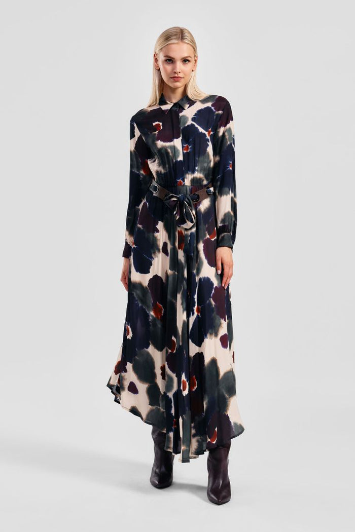 Dixie long dress with floral print - multi Dixie Dresses – Pampas